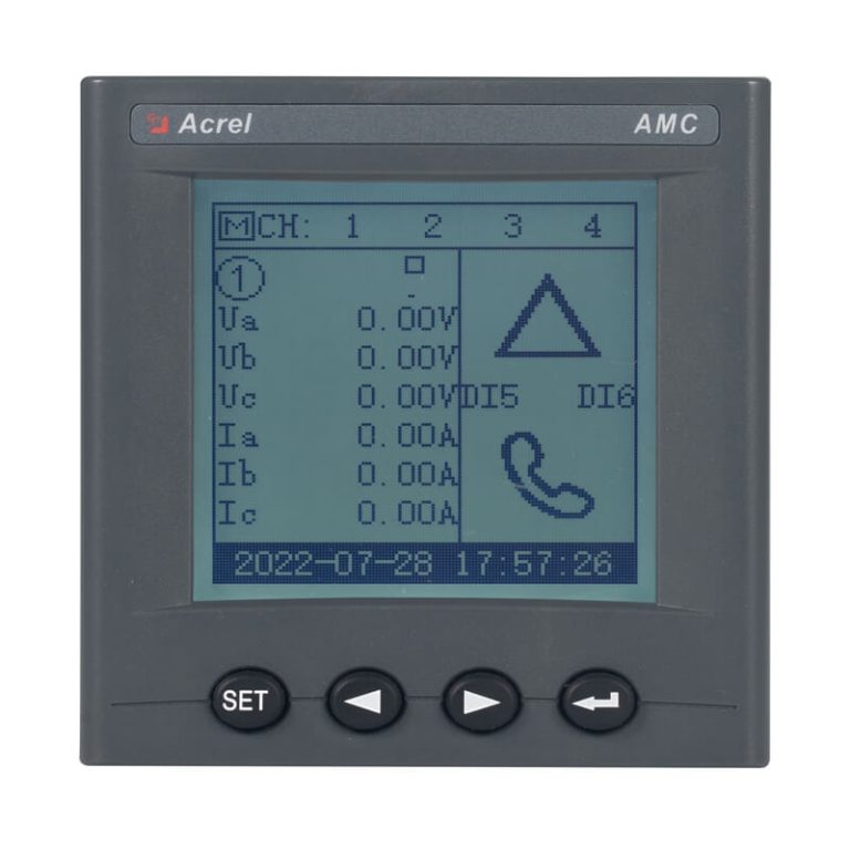 AMC300L-4E AC Panel Power Meter with 4 Circuits - Acrel