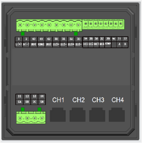 AMC300L-4E AC Panel Power Meter with 4 Circuits - Acrel