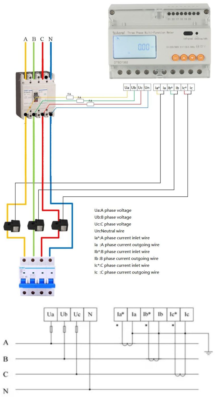 DTSD1352-C/1(6)A Three phase Smart Energy Meter for Sungrow Inverter ...