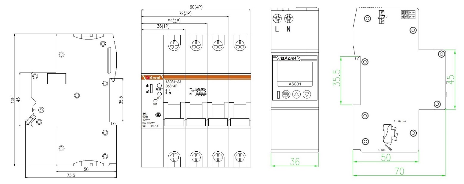 63A Remote Control IoT-based Miniature Circuit Breaker - Acrel